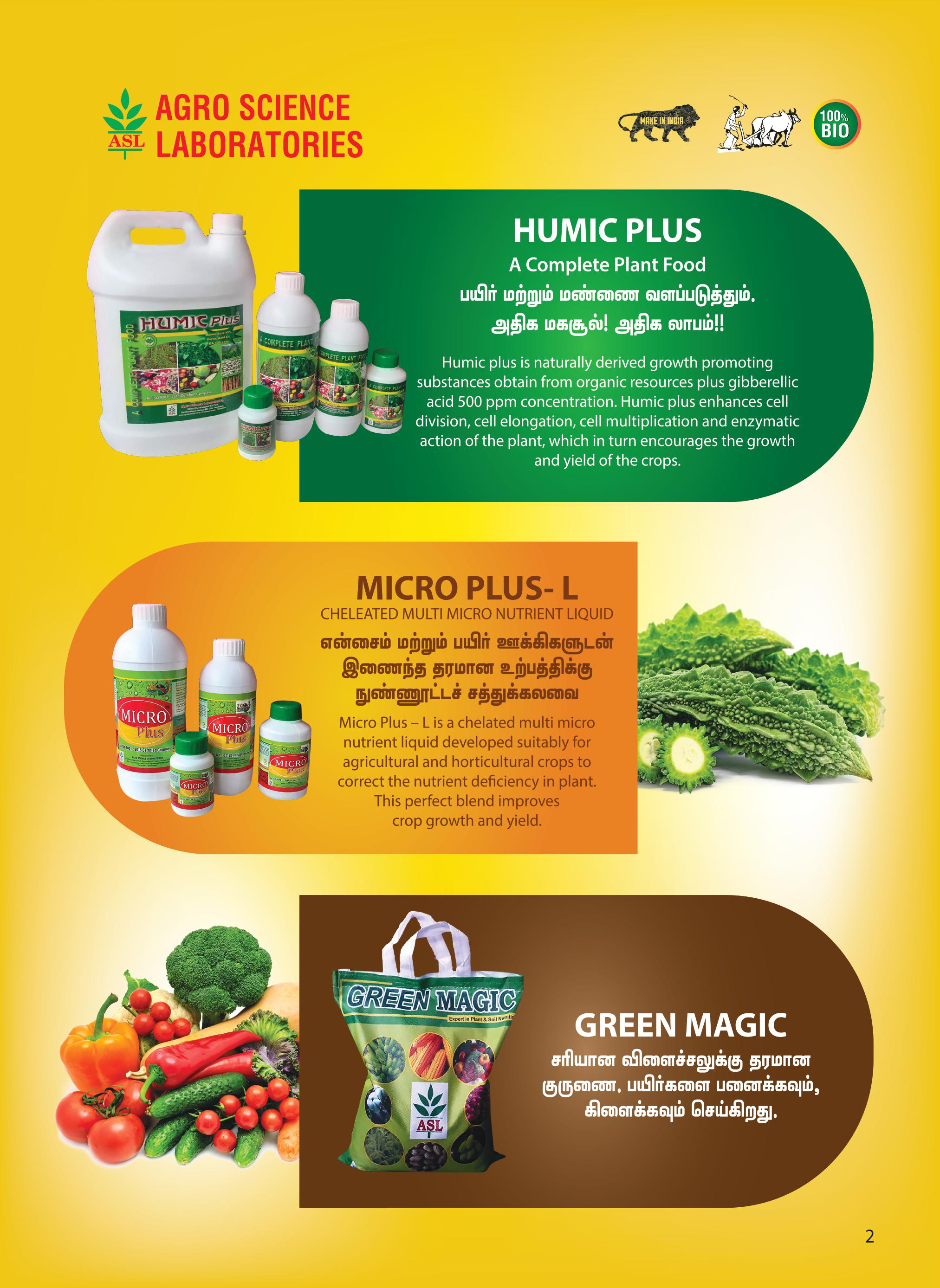 ASL Agro Science - Products Information